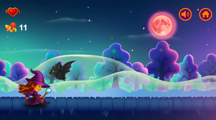 Run Witch Run - Endless runner - HTML5 Game (Construct3) by GugaFred